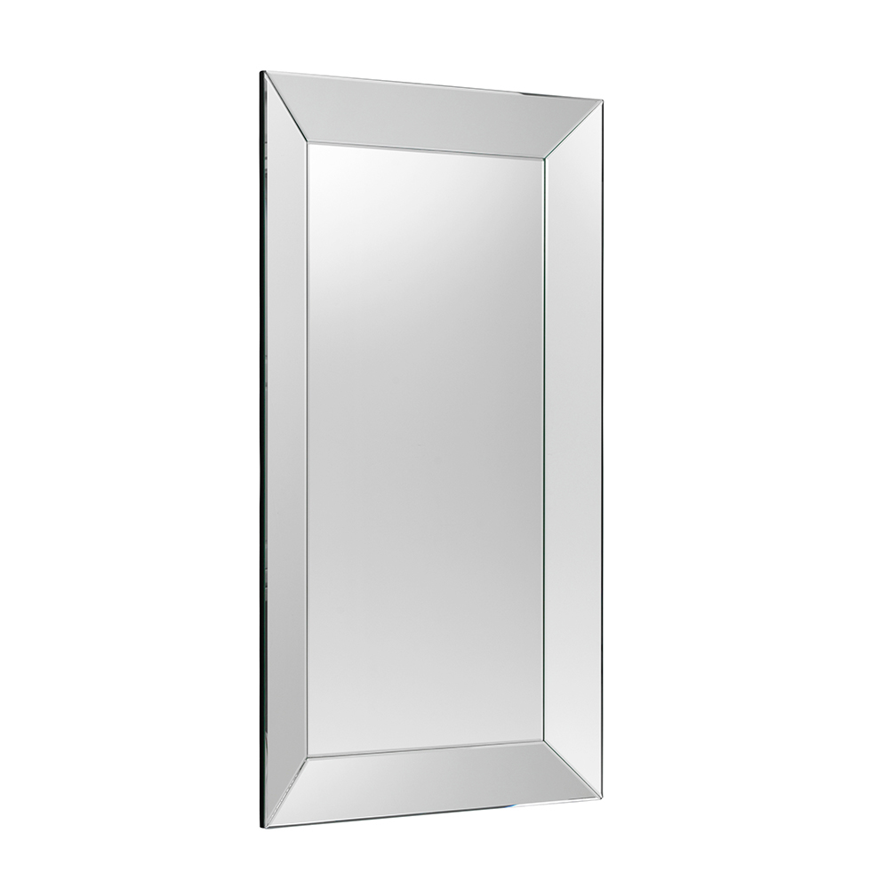 Rectangular Wall Mirror with Glass Frame