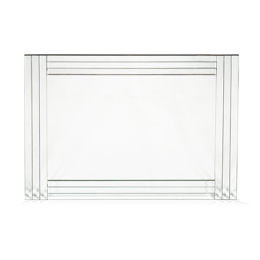 Rectangular Wall Mirror with Silver Frame
