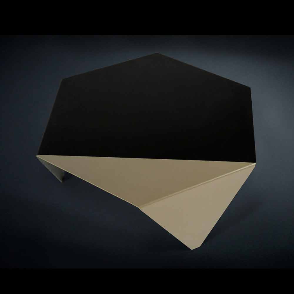 Ruche designer coffee table in two-tone laser cut metal