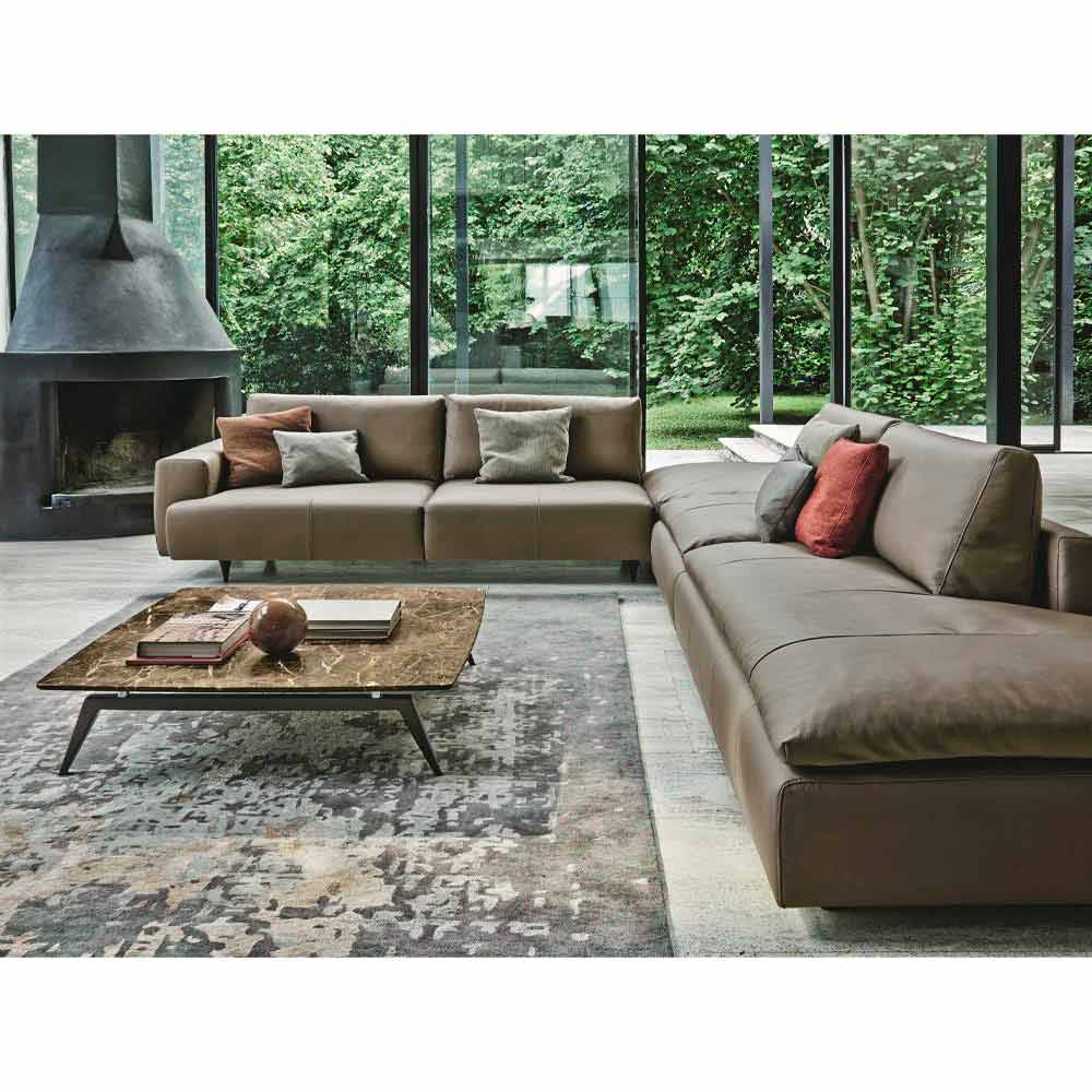 High Quality Coffee Table in Marble and Wood Made in Italy