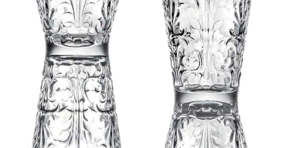 Modern Luxury Design Cocktail Jigger Glasses with Decoration