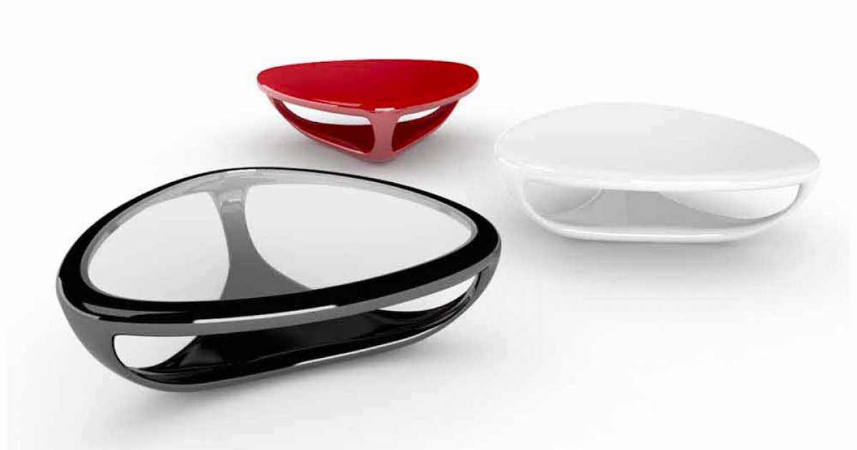 Modern design Solid Surface coffee table Genesi, made in Italy