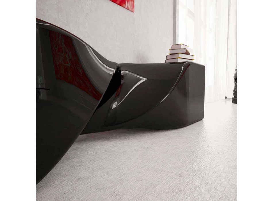 Modern design Solid Surface bench Bobby, handcrafted in Italy