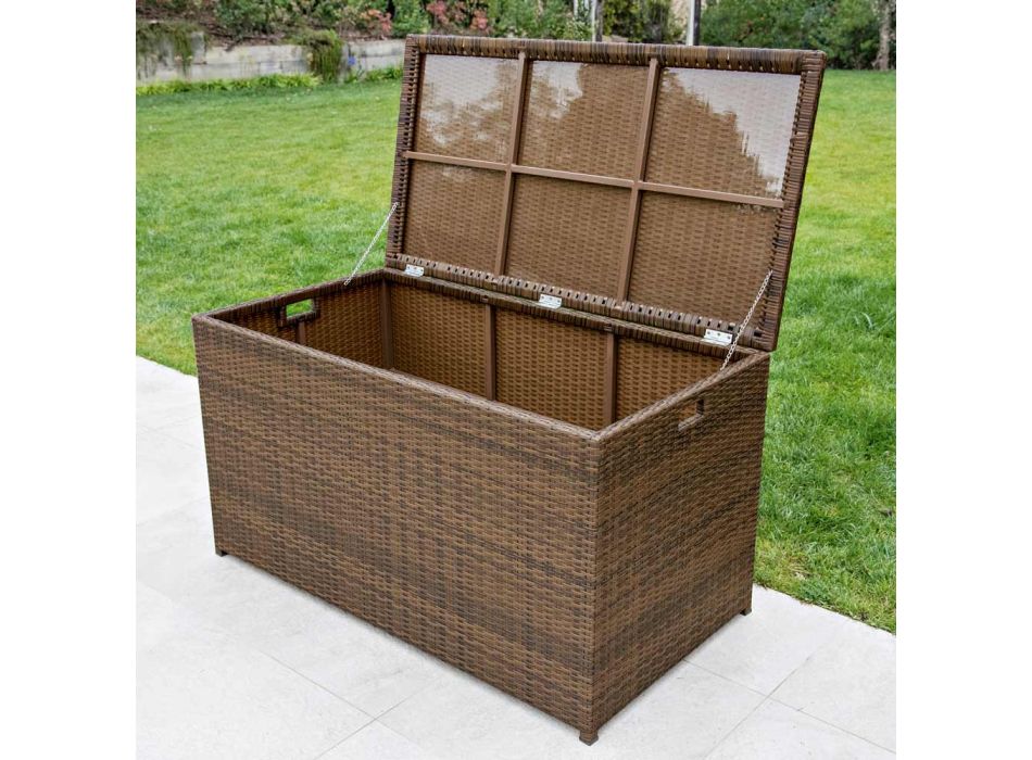 Outdoor Storage Trunk in Polyrattan