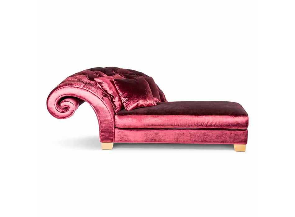 Classic chaise lounge in 100% Made in Italy Basco fabric