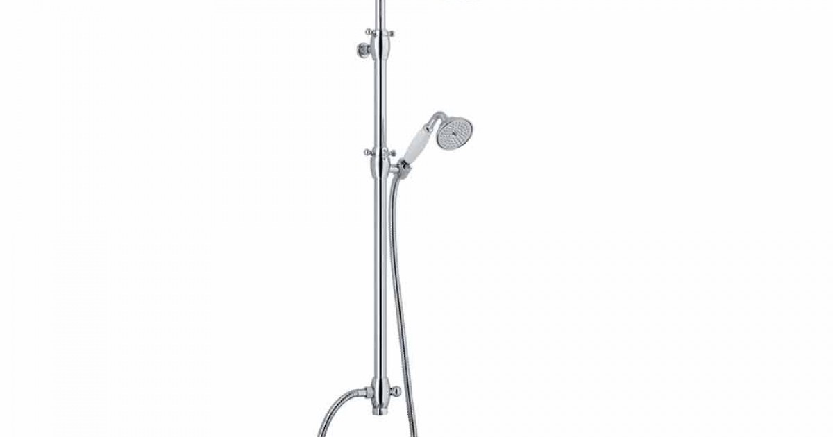 Classic Shower Column in Brass with Made in Italy Shower Head