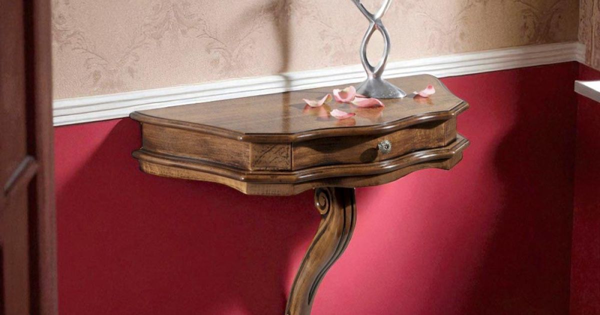 Hanging Console in Bassano Wood Made in Italy