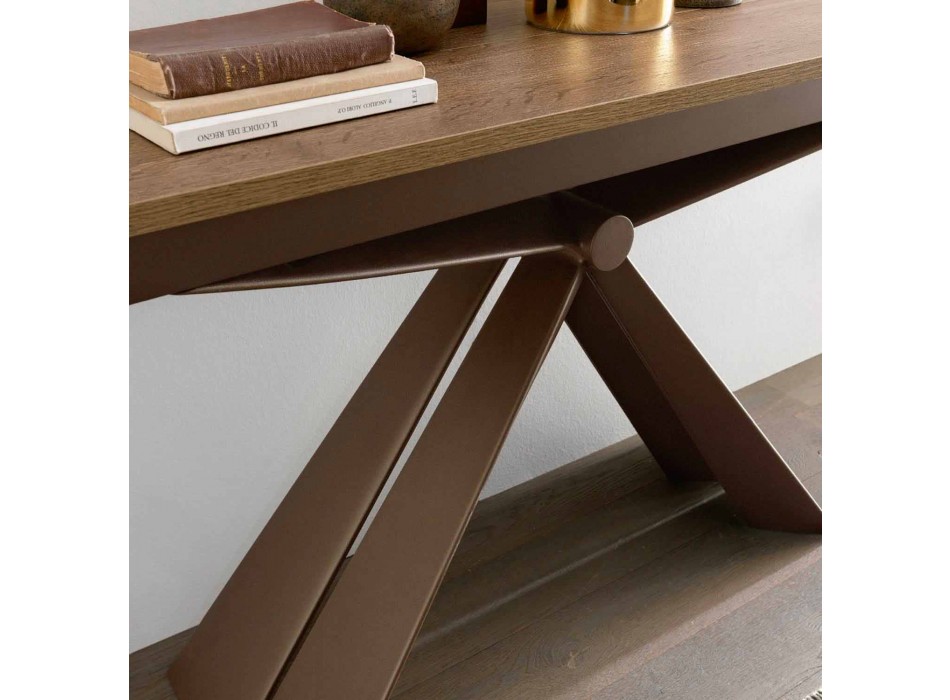 Design Console Convertible into a Made in Italy Dining Table