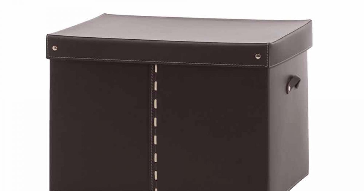 Design Leather Storage Box Made in Italy