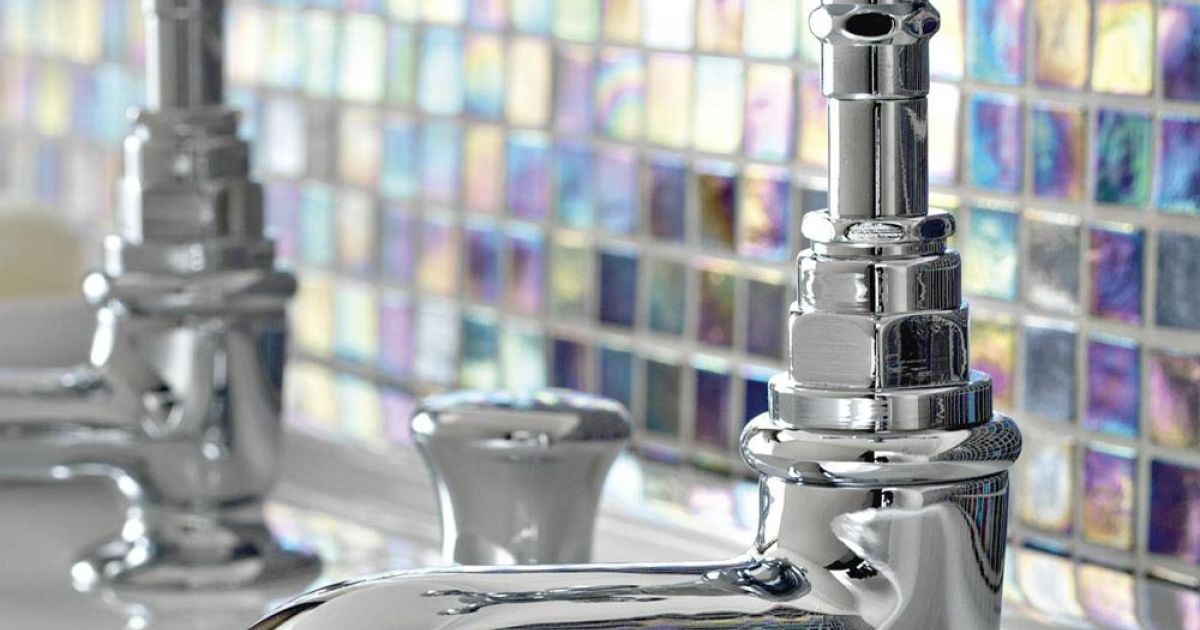 Vintage Chrome Brass Basin Faucets Made in Italy