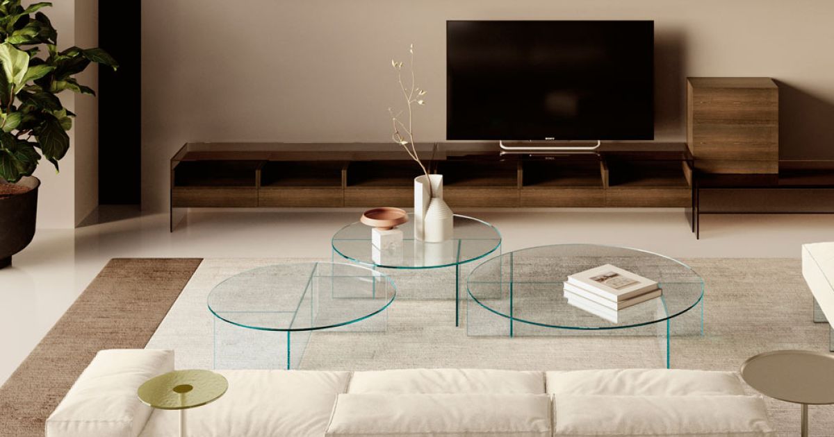 Sofa Made in Glass and Fabric Made in Italy