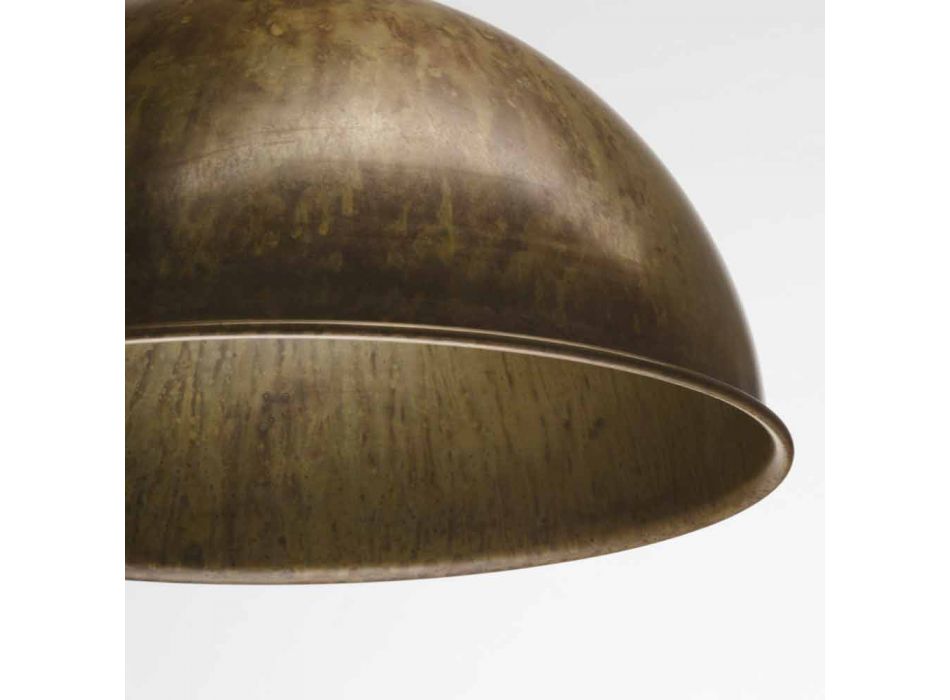 Rustic style iron or brass pendant lamp Galileo Ø60 Il Fanale