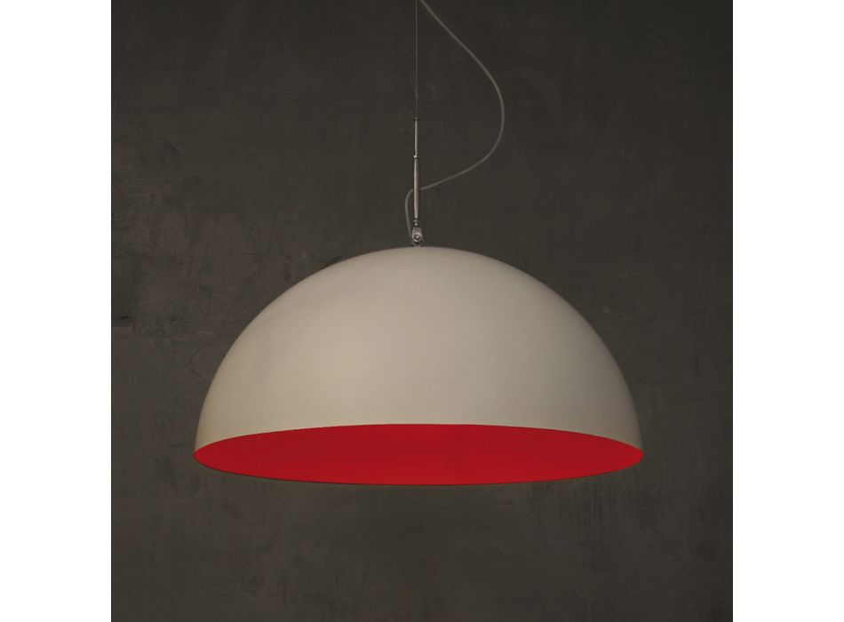 In-es.artdesign Mezza Luna modern chandelier in two-tone nebulite