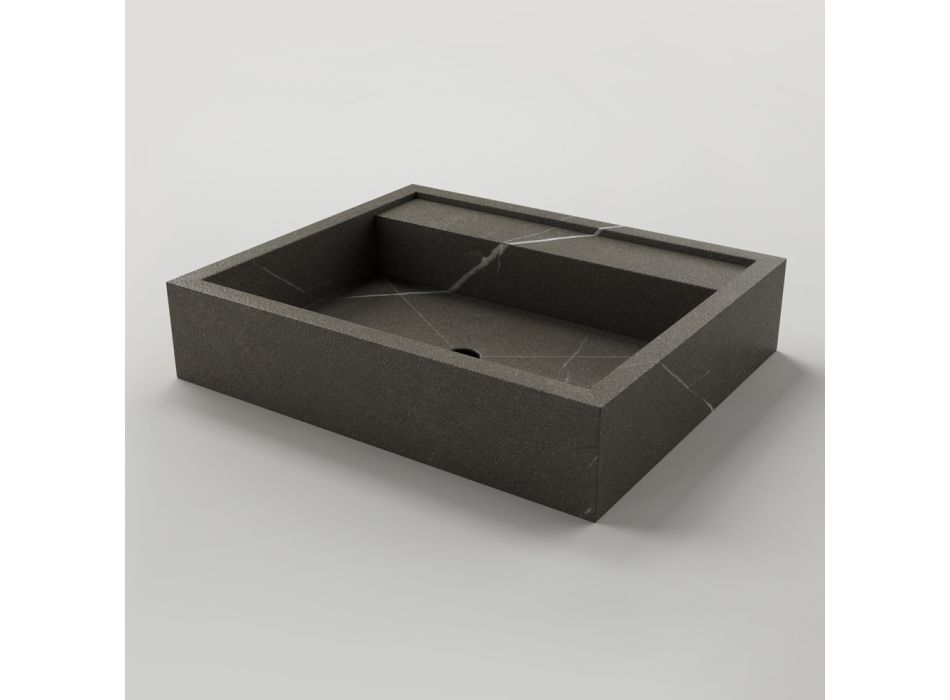Countertop Bathroom Washbasin in Porcelain Stoneware Made in Italy