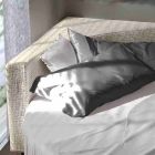 Round Double Bed Tissue Coated Made in Italy