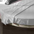 Round Double Bed Tissue Coated Made in Italy