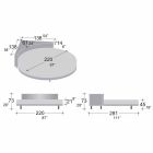 Round Double Bed Tissue Coated Made in Italy