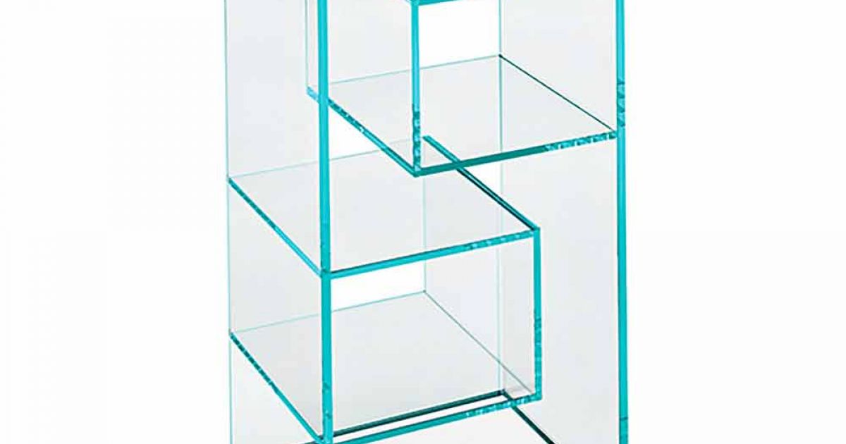 Design Glass Living Room Freestanding Display Bookcase