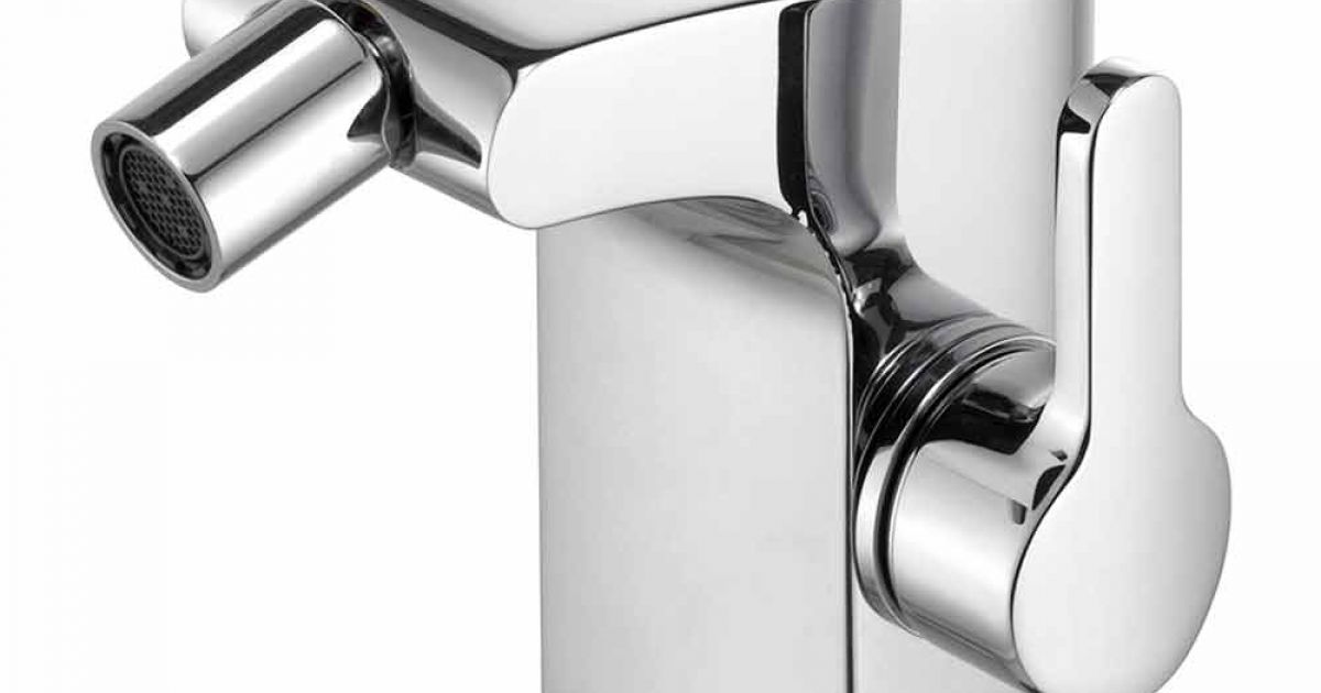 Chrome Bidet Mixer with Modern Saltarello Drain
