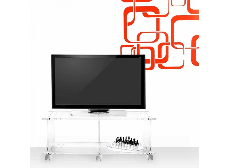 Modern design TV stand made of transparent plexiglass Mago