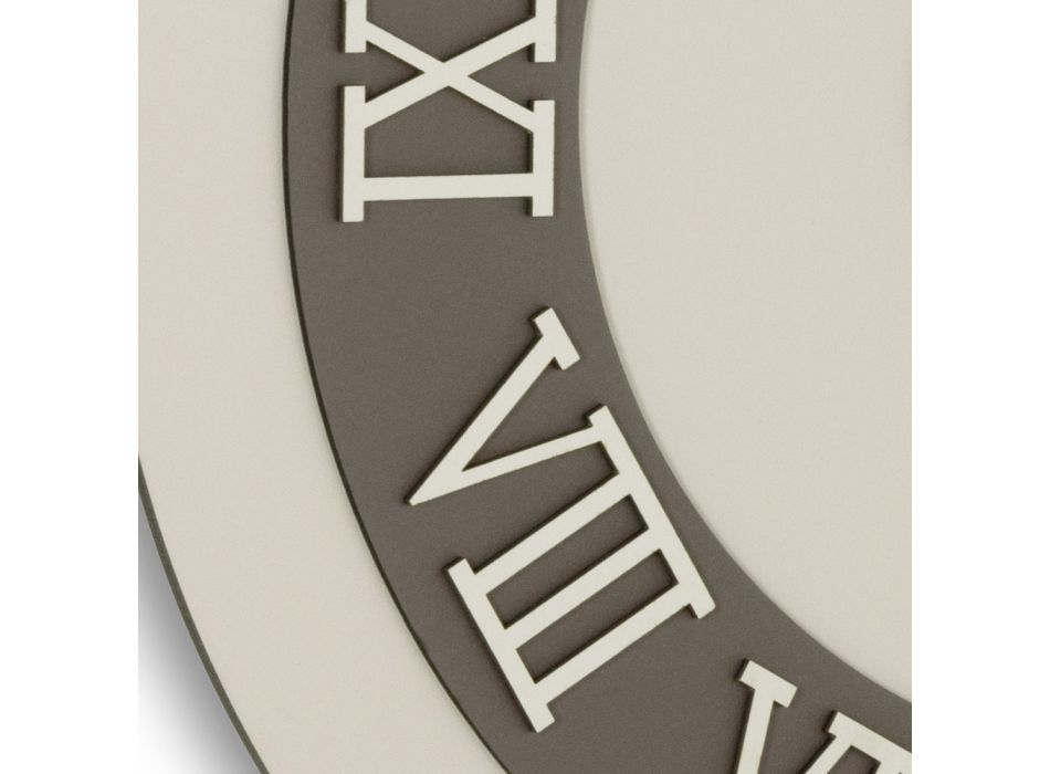 MDF Wall Clock and Roman Numerals in Linen Relief