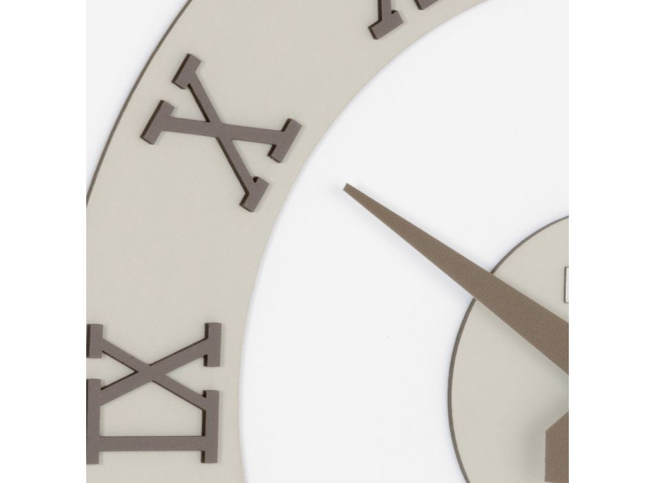 MDF Wall Clock and Roman Numerals in Linen Relief
