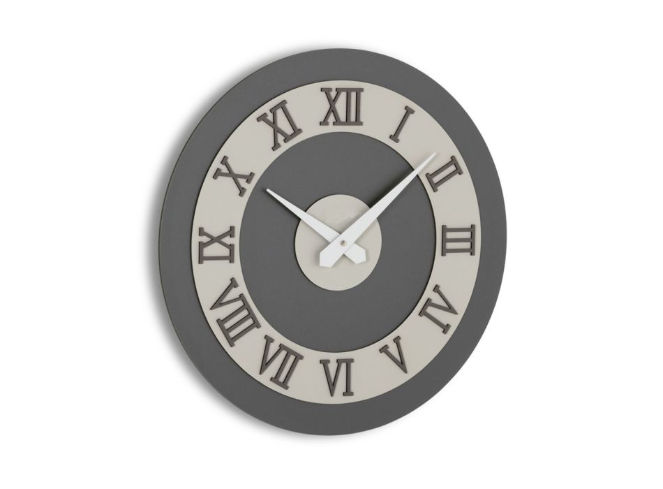 MDF Wall Clock and Roman Numerals in Linen Relief