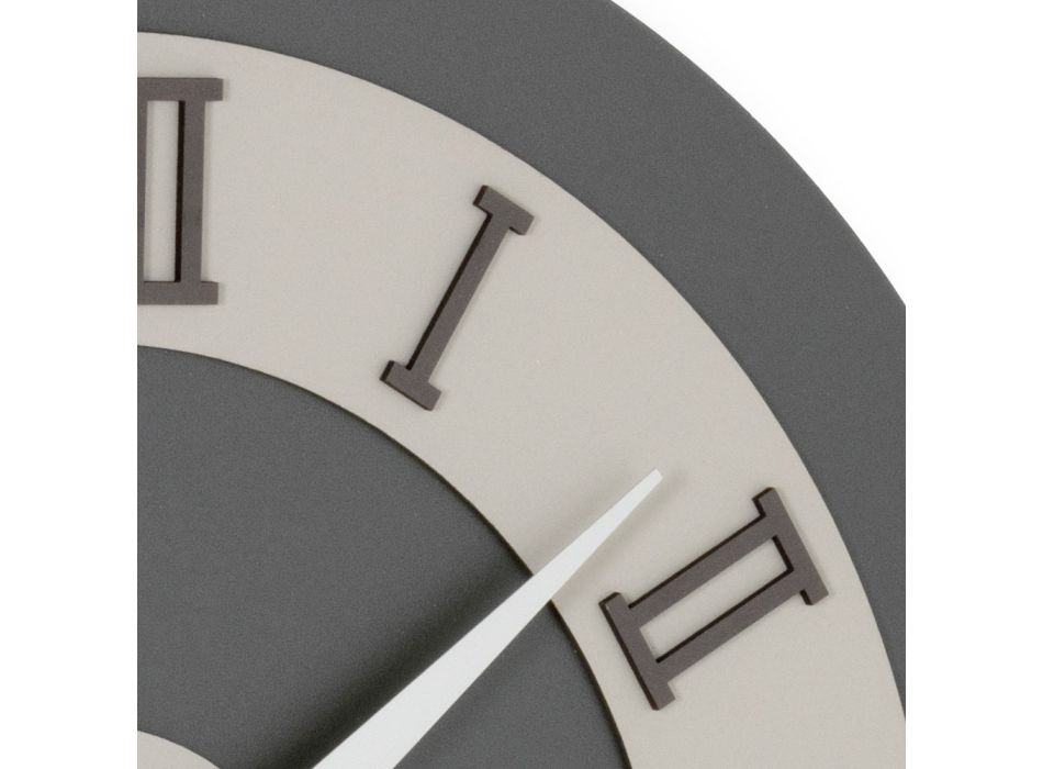 MDF Wall Clock and Roman Numerals in Linen Relief
