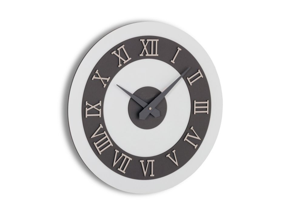 MDF Wall Clock and Roman Numerals in Linen Relief