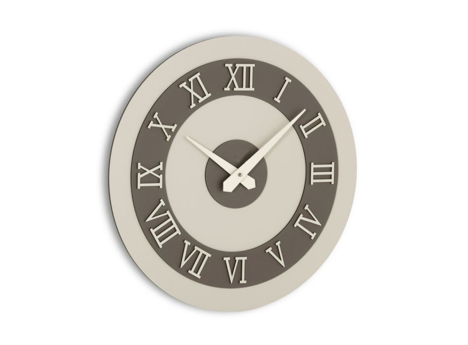 MDF Wall Clock and Roman Numerals in Linen Relief