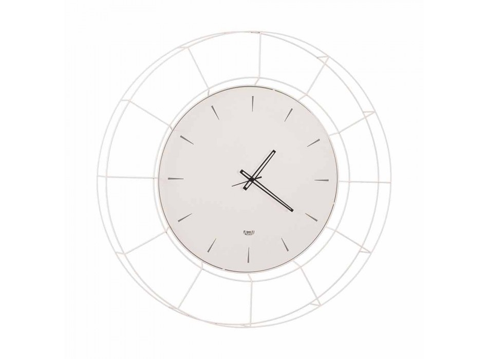 Modern Design Wall Clock in Steel Made in Italy