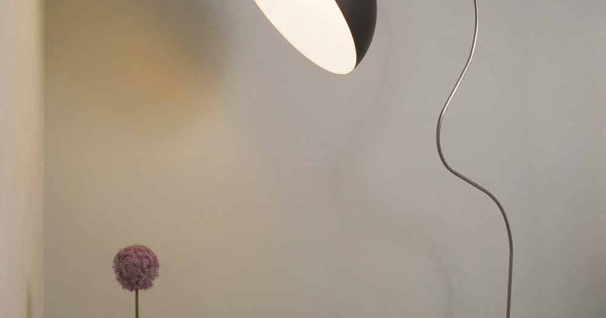 Modern floor lamp In-es.artdesign Half Moon colored nebulite