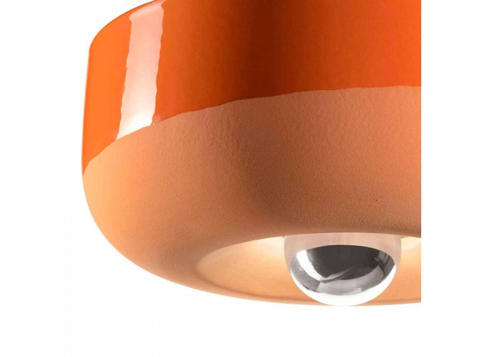 Round ceiling light in Ferroluce Colored Ceramic Made in Italy