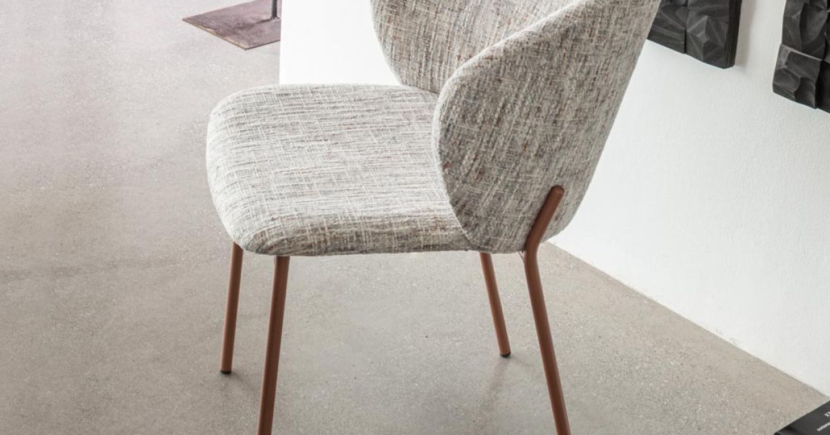 Metal armchair and Neve Cashmere seat