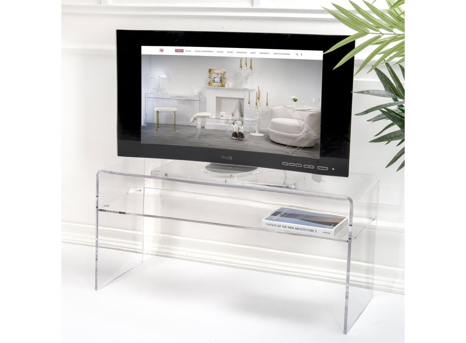 TV Stand in Transparent Plexiglass Made in Italy