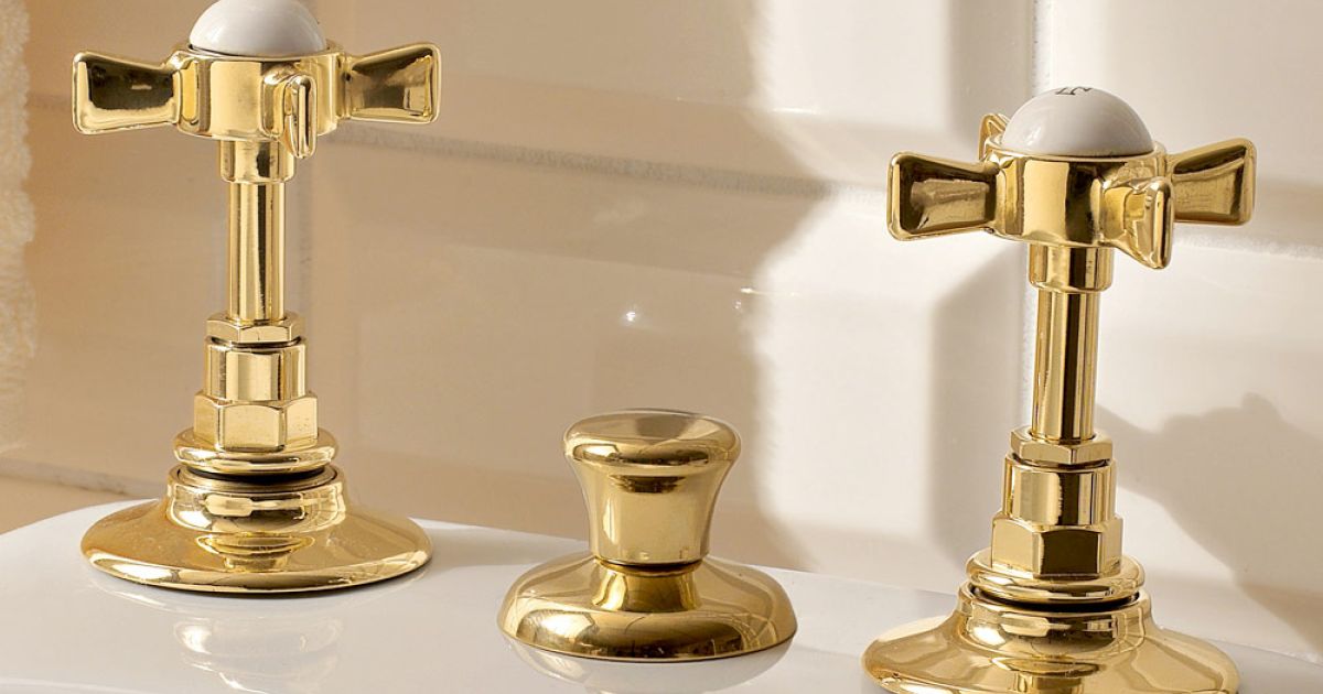 Vintage Design Brass Bidet Taps Made in Italy