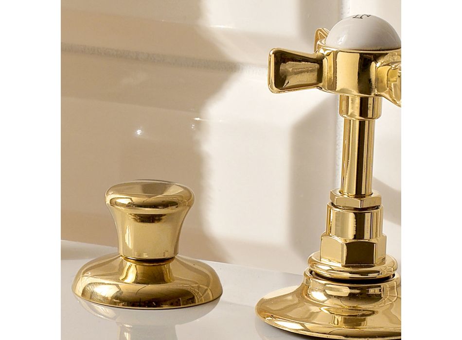 Vintage Design Brass Bidet Taps Made in Italy