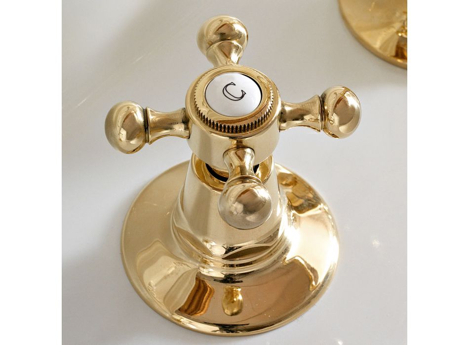 Washbasin tap in gold light Gold Vintage Made in Italy