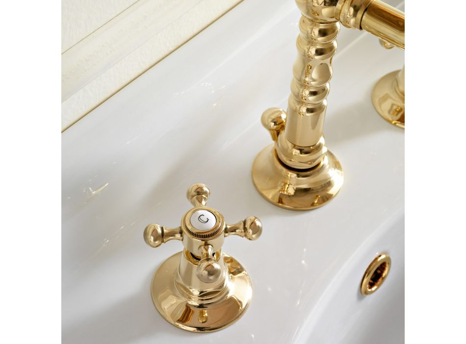 Washbasin tap in gold light Gold Vintage Made in Italy