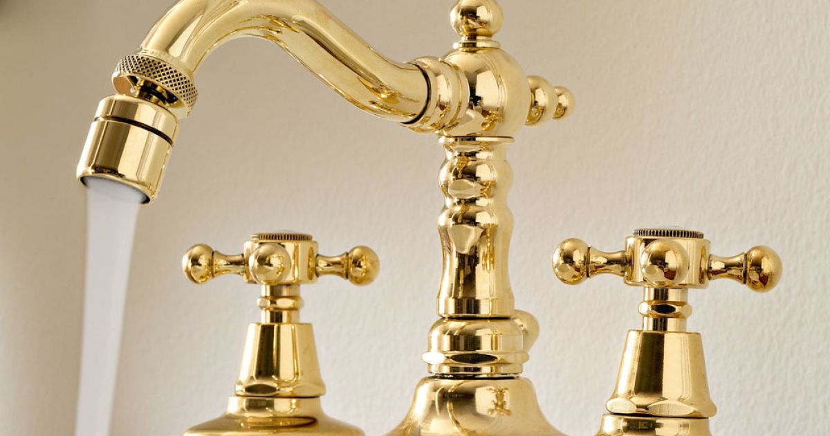 Design 3-Hole Bidet Taps in Vintage Brass