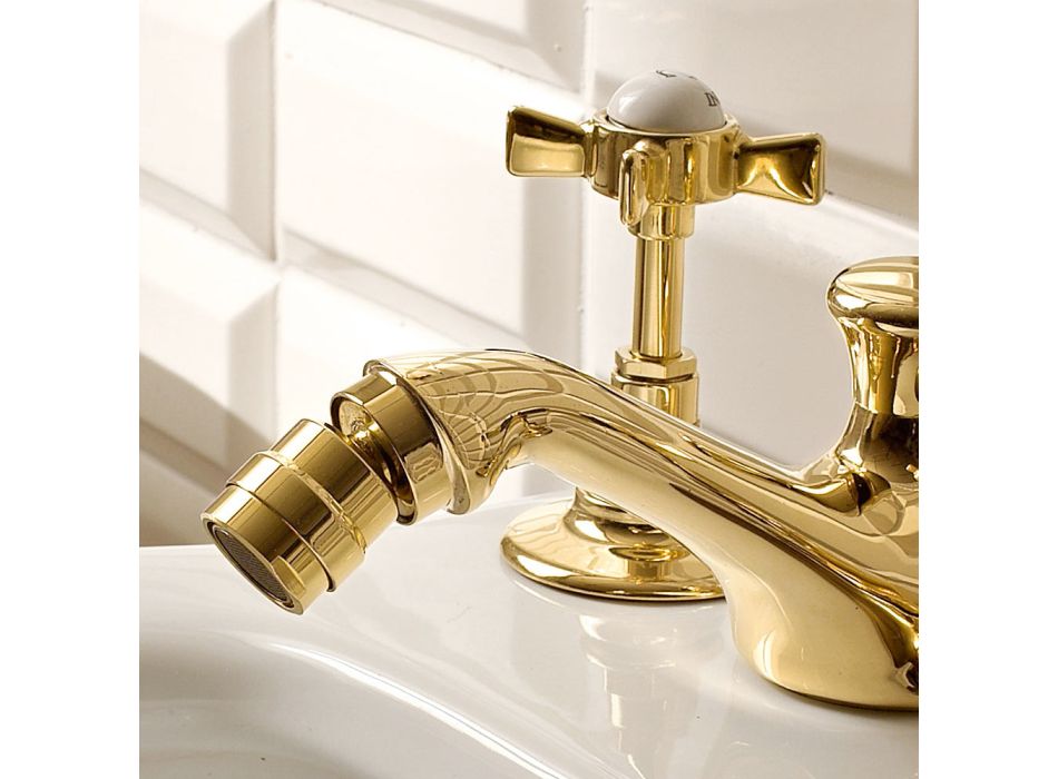 Bidet taps in light gold Vintage Gold Made in Italy