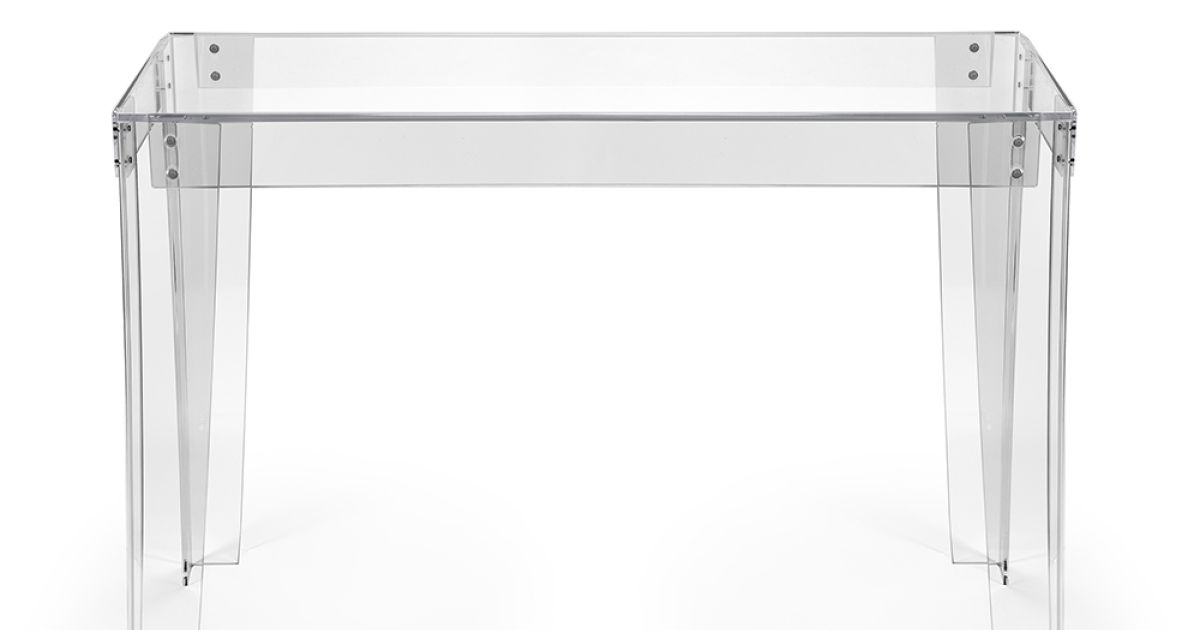 Desk in Modern Transparent Plexiglass Made in Italy