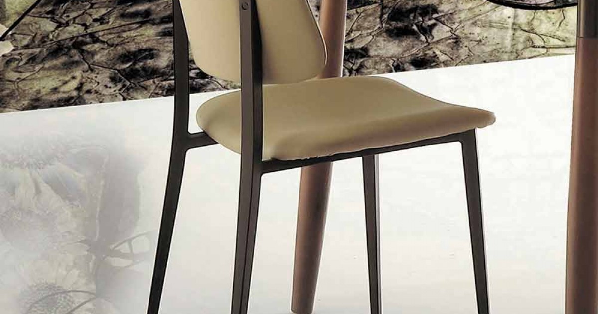 Chair with Seat and Back in Ecoleather Made in Italy, 2 Pieces