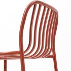 2 Outdoor Metal Stools with Footrest Made in Italy