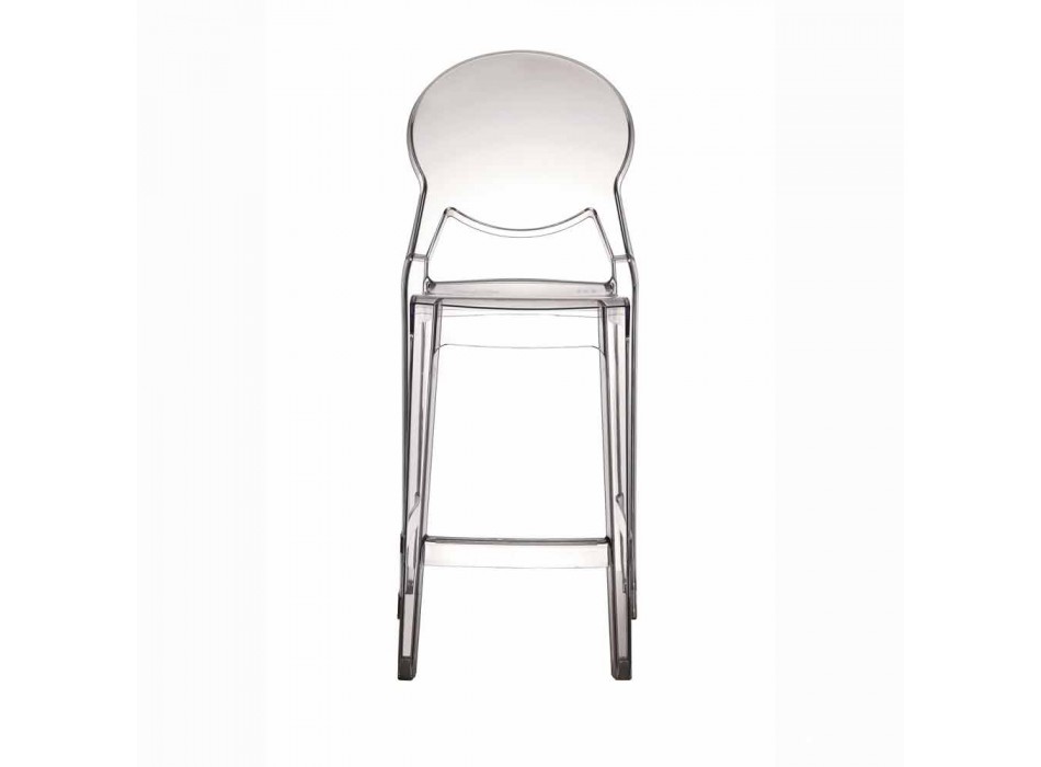 Stool Bosa, made of clear polycarbonate, modern design