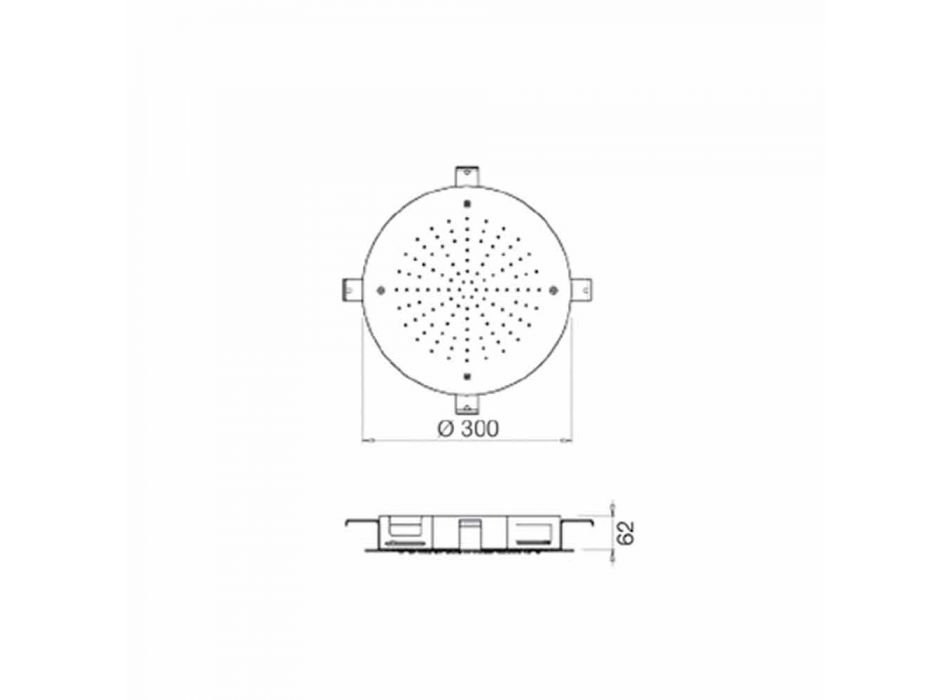 Modern Round Ceiling Shower Head Made in Italy