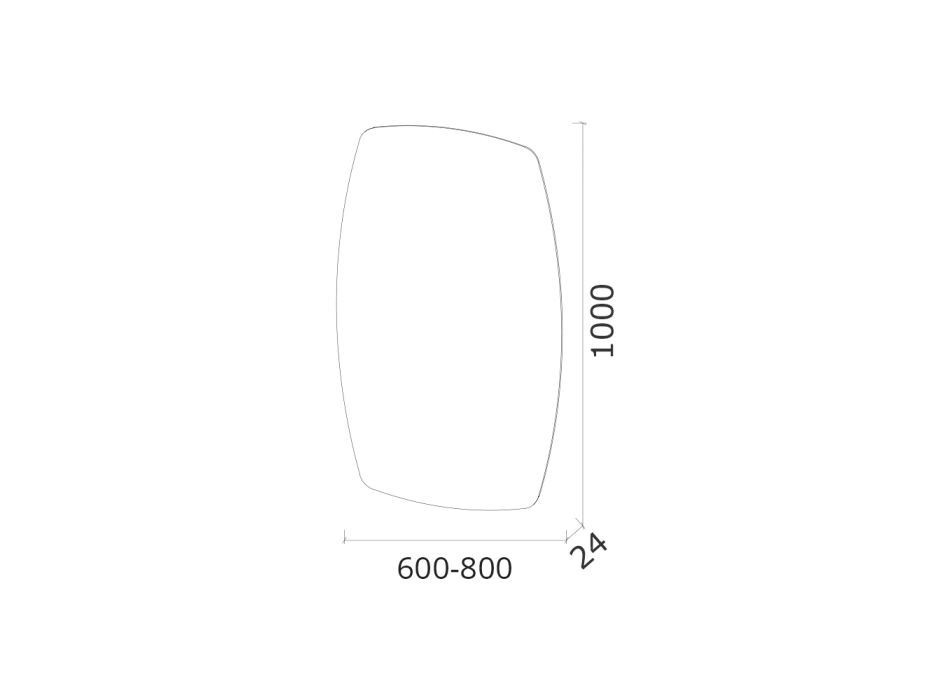 Perimeter LED backlit mirror