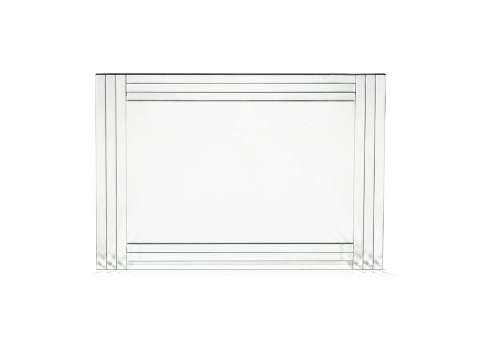 Rectangular Wall Mirror with Silver Frame