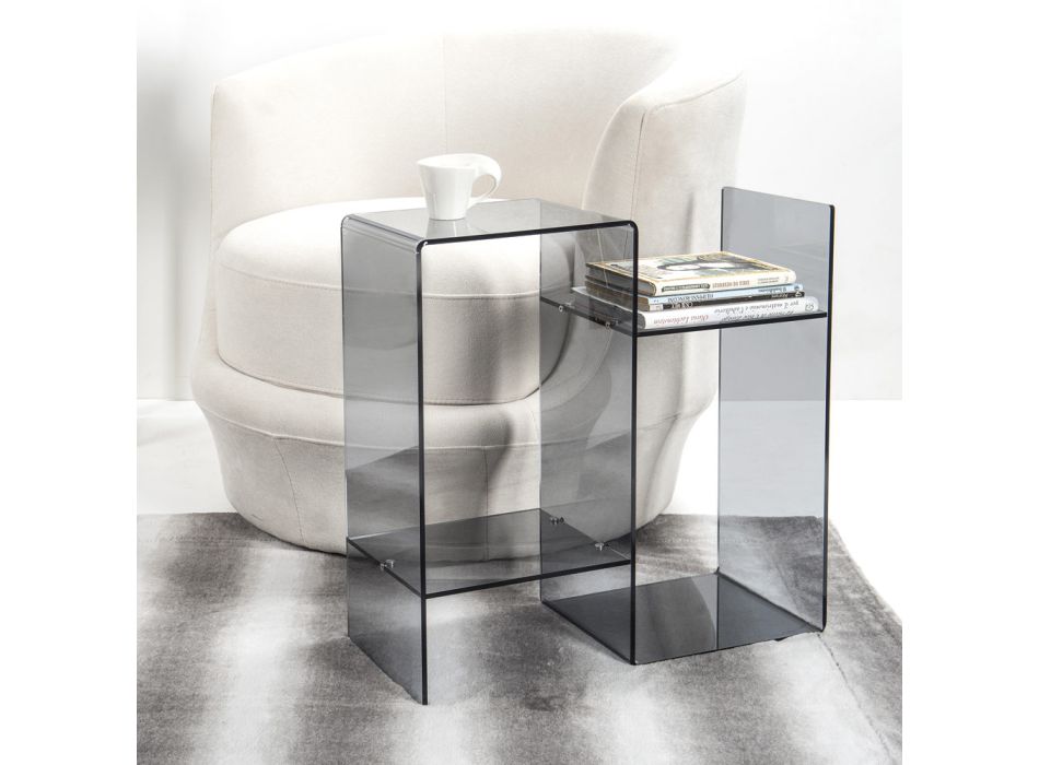 Sofa Table in Transparent or Smoked Plexiglass
