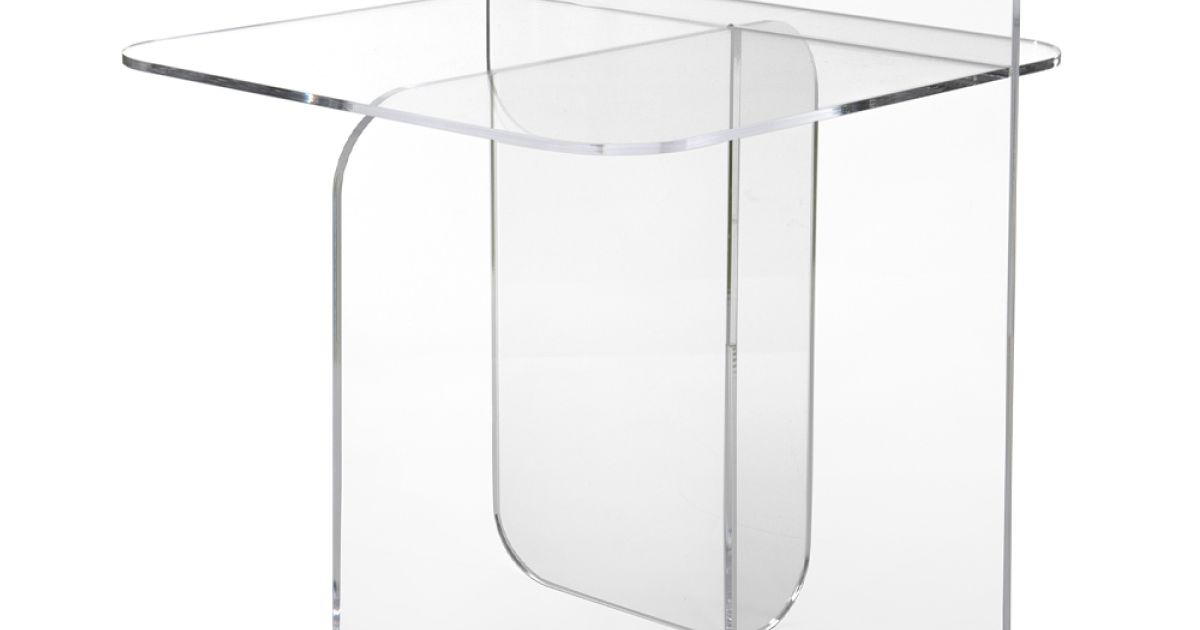 Modern living room coffee table in plexiglass